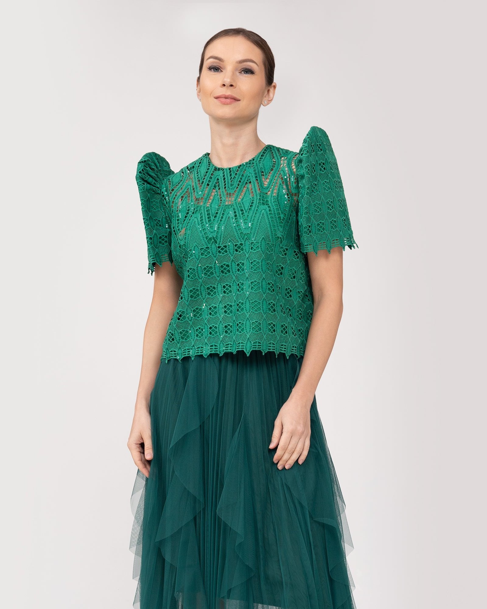 Sequined Guipure Lace Terno Top – DetailsPH
